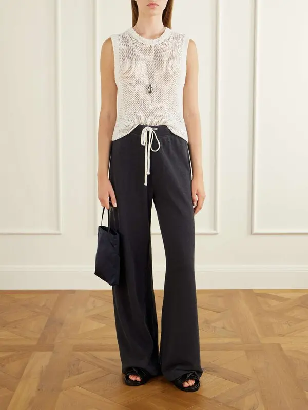 JAMES PERSE Cotton Wide-leg Track Pants