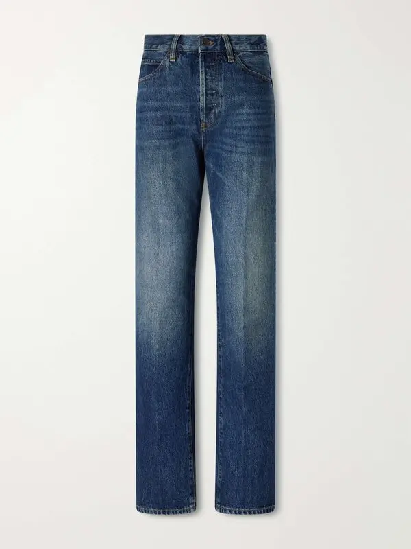 FRAME The Sotheby's Vertical High-rise Straight-leg Jeans