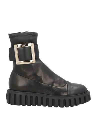 ROGER VIVIER Leather Ankle Boots With Buckle Detailing