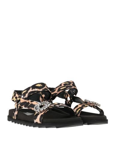 ROGER VIVIER Leopard Print Crystal Embellished Sandals