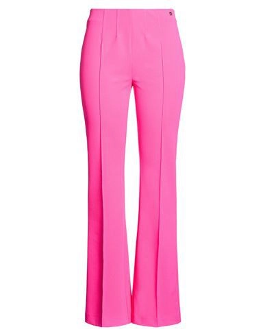 Liu Jo Polyester Elastane Flared Pants - Fuchsia