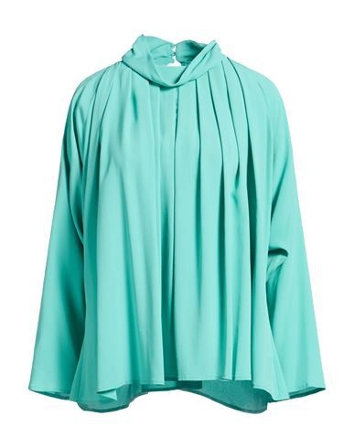 MEIMEIJ Turquoise Acetate And Silk Blend Top