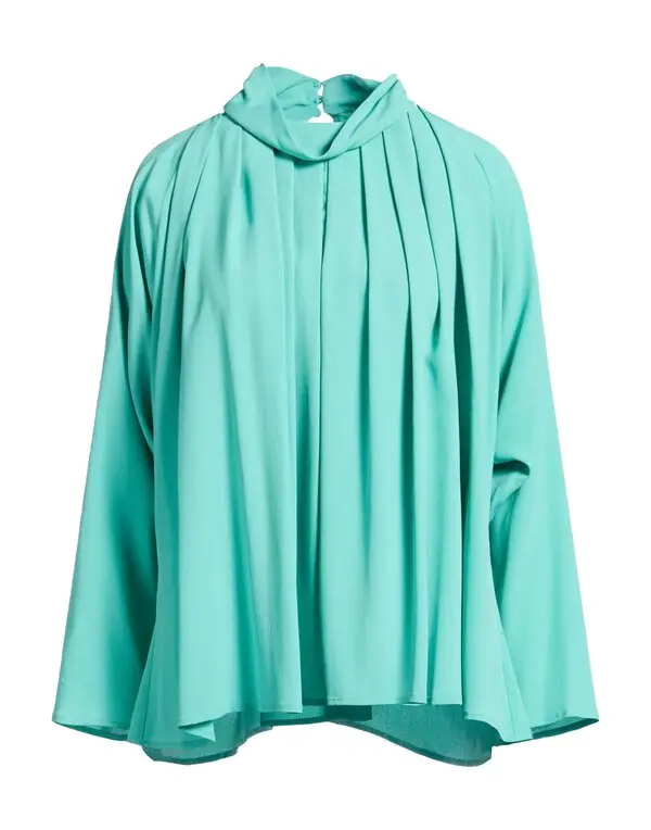 MEIMEIJ Turquoise Acetate And Silk Blend Top