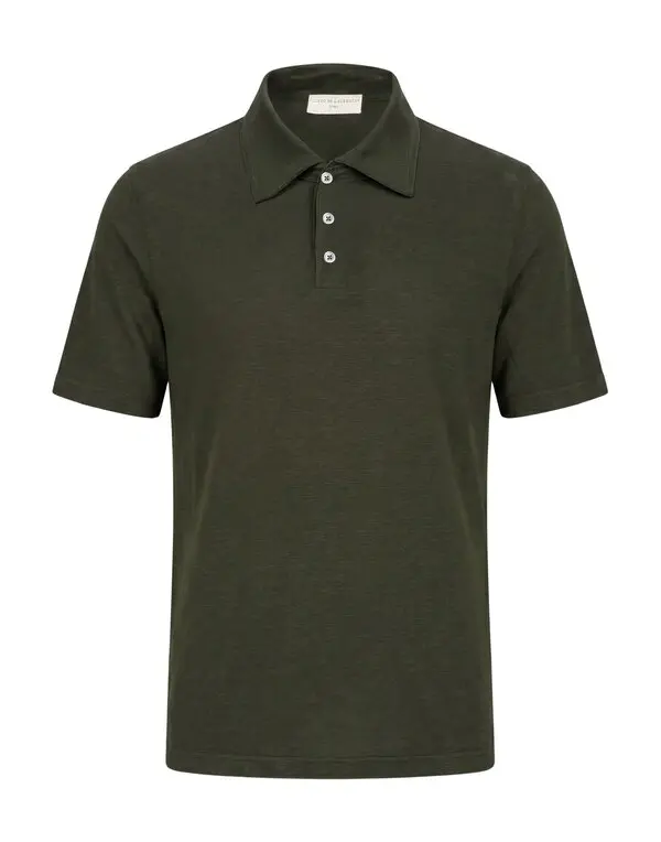 FILIPPO DE LAURENTIIS Polo Shirt Size Linen, Elastane