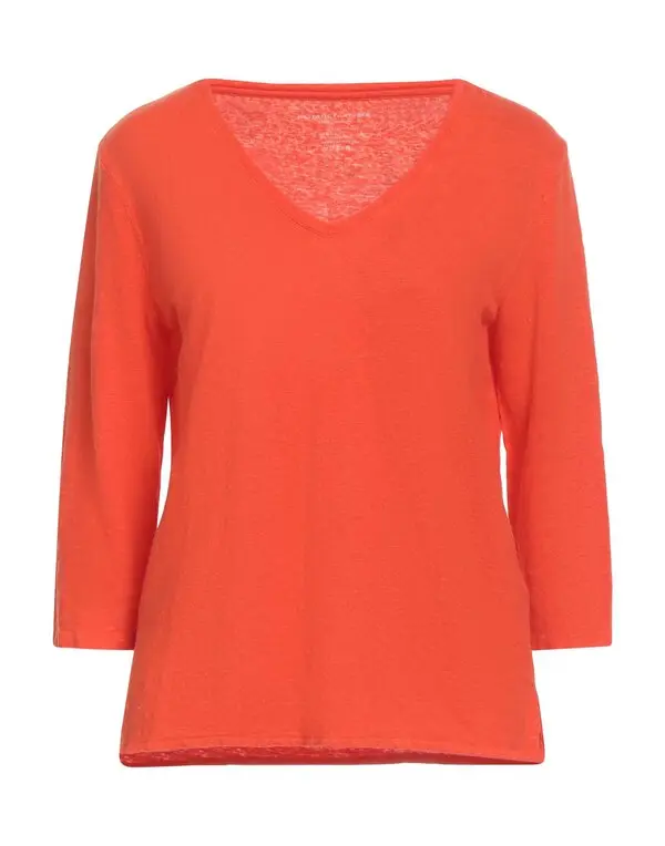 Majestic Filatures Linen & Elastane V-neck 3/4 Sleeve T-shirt