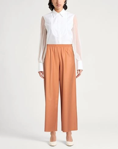 FORTE_FORTE Wide Leg Wool Blend Flannel Pants