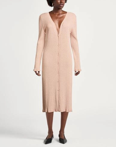 TWINSET Midi Dress Sand Size Viscose, Polyamide, Metallic Polyester