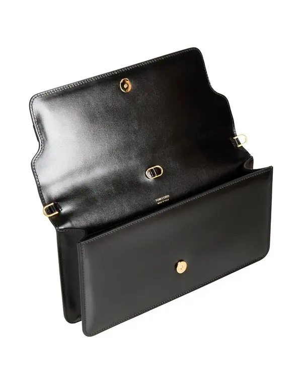 TOM FORD Handbag Calfskin, Ecobrass - Black