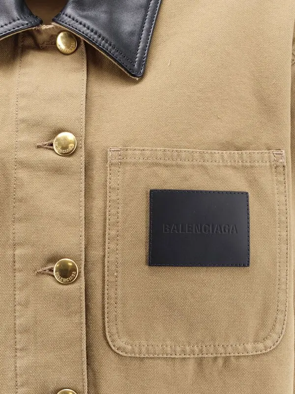 Balenciaga Workwear Cropped Canvas Jacket