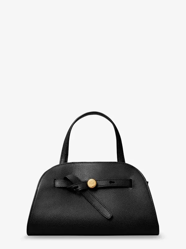 Tory Burch Romy Small Leather Satchel Bag With Shoulder Strap