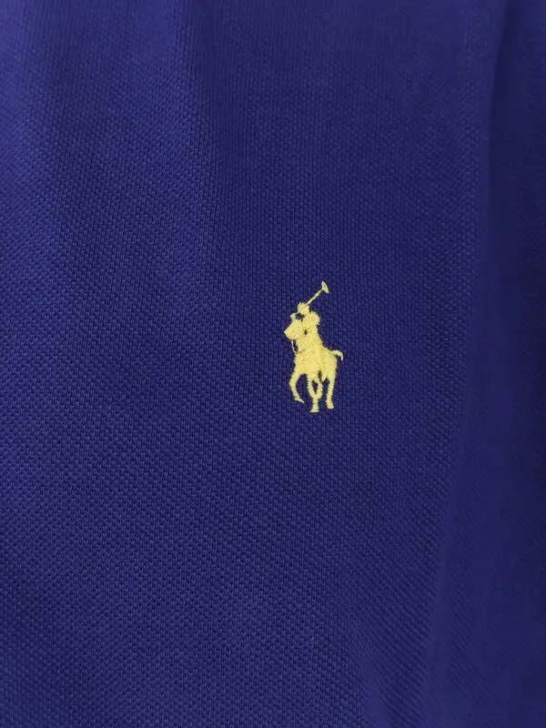 Polo Ralph Lauren Cotton Polo Shirt With Logo Embroidery - Blue