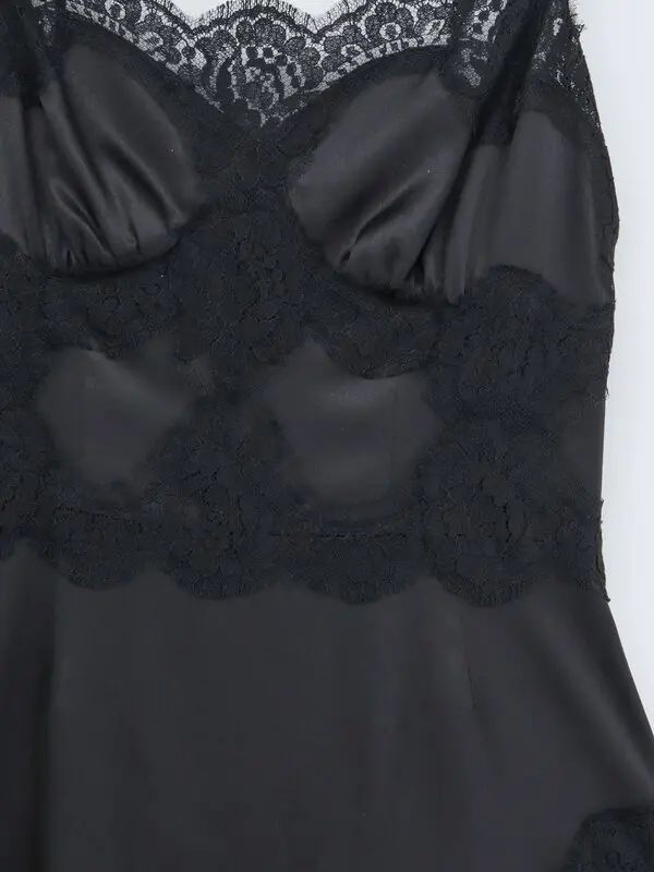 Dolce & Gabbana Slip Dress With Lace Details
