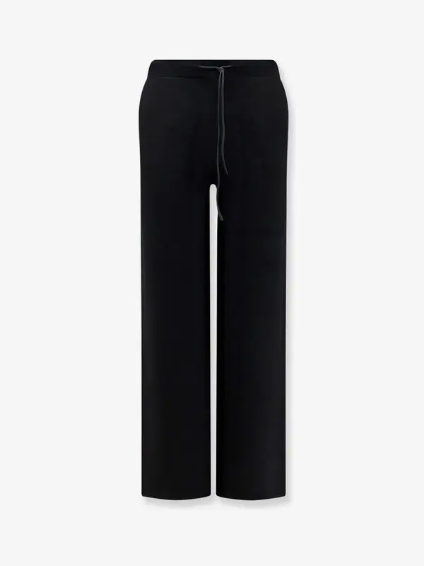 HEVO Viscose Blend Straight Leg Trousers - Black