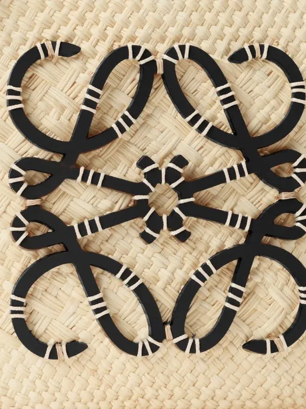 Loewe Paula's Ibizaanagram Palm Leaves And Leather Shoulder Bag