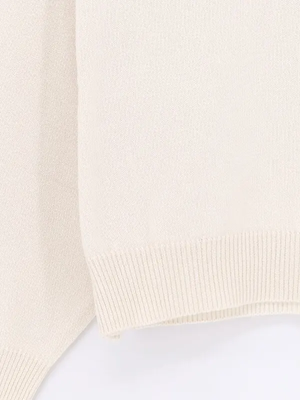 Brunello Cucinelli Cashmere Turtleneck With Monili Detail - White