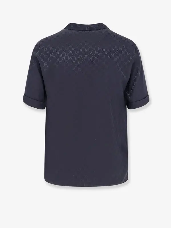 Gucci Gg Jacquard Silk Shirt
