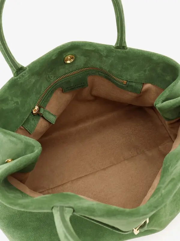 Manu Atelier Le Cambon 35 Suede Handbag