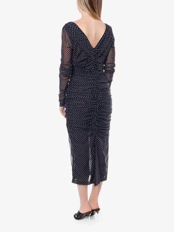 Dolce & Gabbana Polkadots Dress With Drapery
