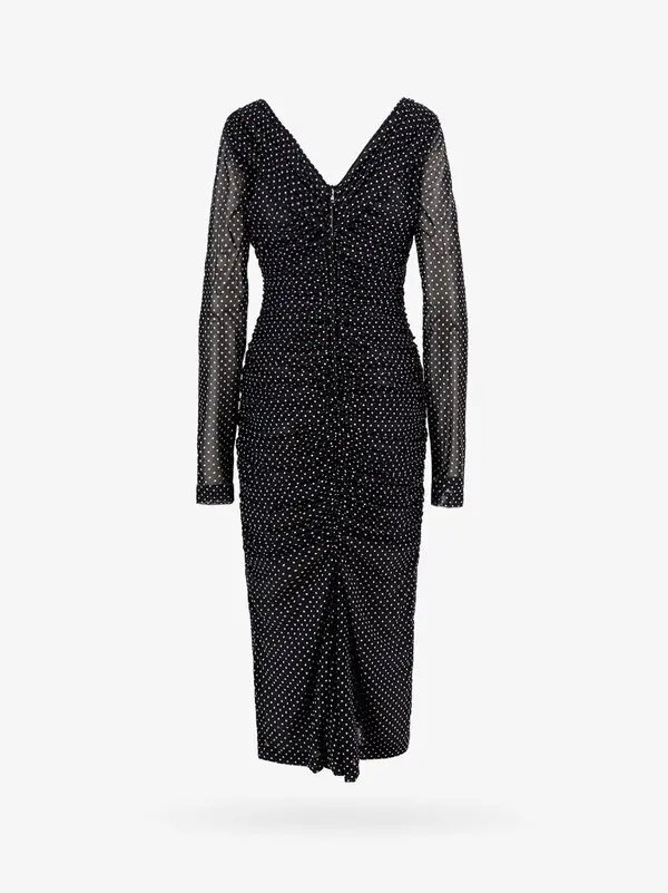 Dolce & Gabbana Polkadots Dress With Drapery