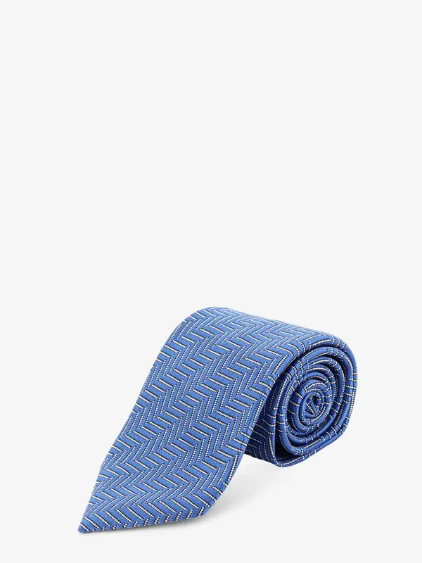 TOM FORD Silk Tie With Geometric Pattern