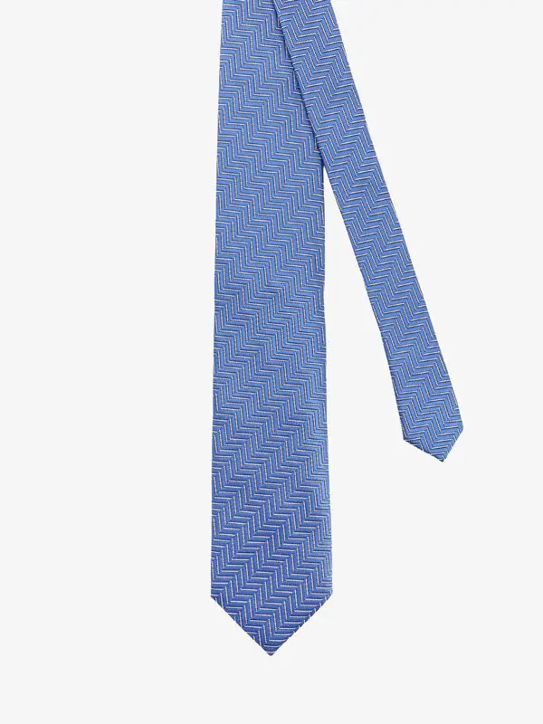 TOM FORD Silk Tie With Geometric Pattern