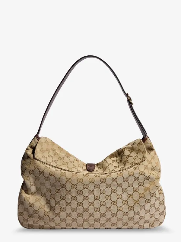 Gucci Jackie Flap Gg Canvas Shouder Bag