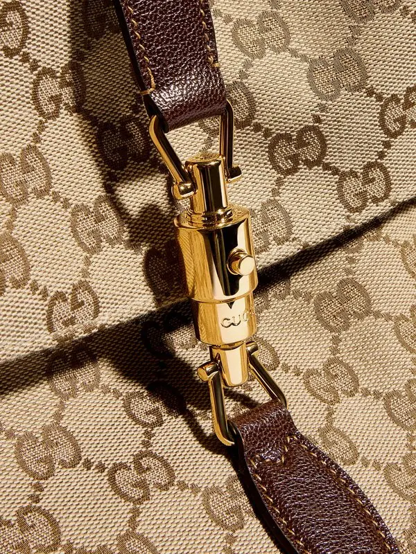 Gucci Jackie Flap Gg Canvas Shouder Bag