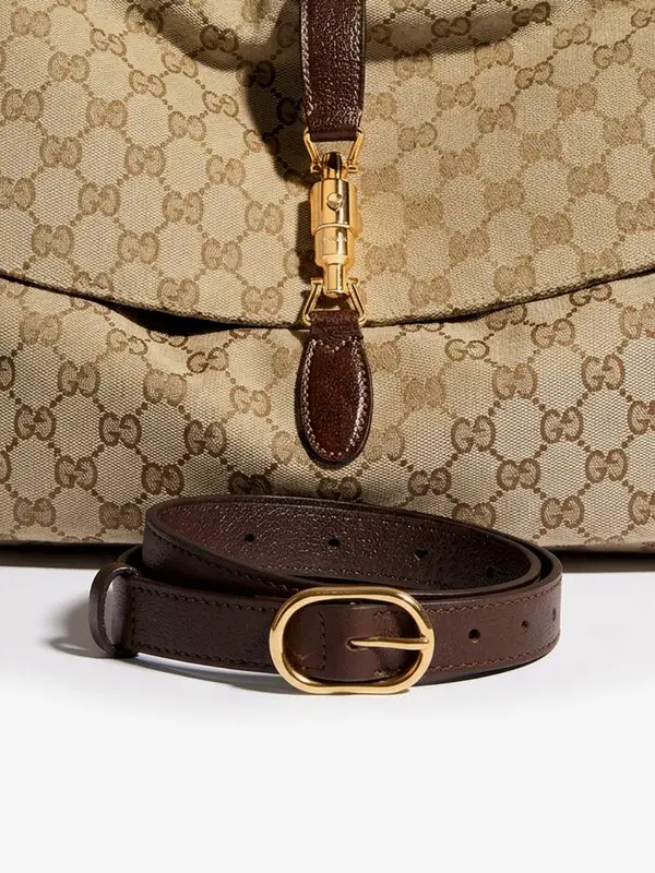 Gucci Jackie Flap Gg Canvas Shouder Bag