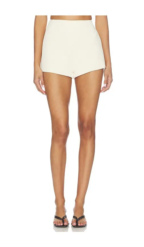 EAVES Naftali Polished Crepe Mini Short