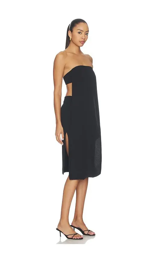 EAVES Brynn Polished Crepe Midi Dress