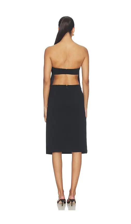 EAVES Brynn Polished Crepe Midi Dress