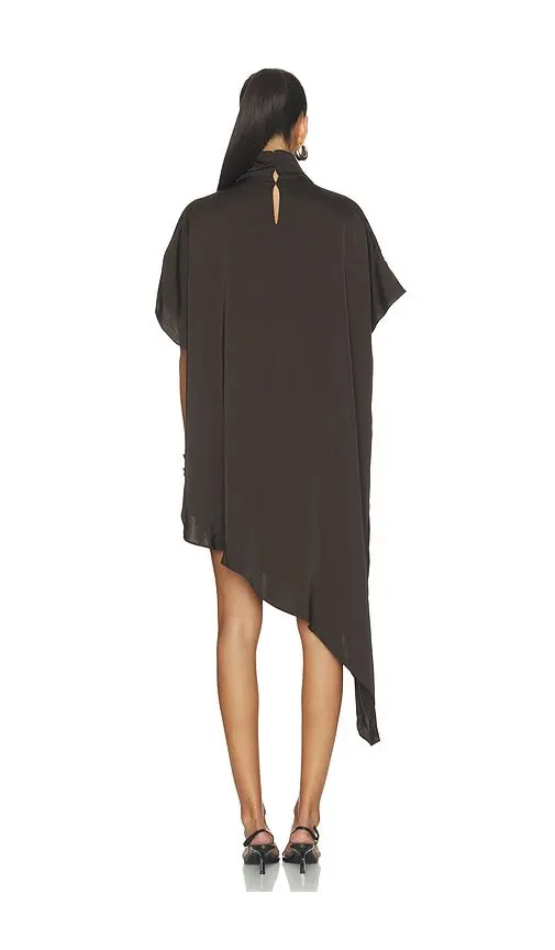 EAVES Asymmetrical Satin Mini Dress