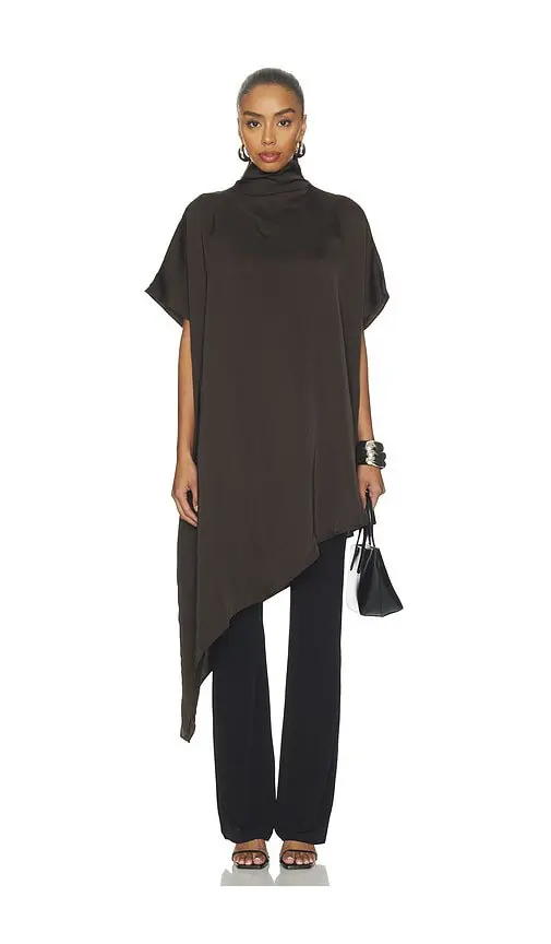 EAVES Asymmetrical Satin Mini Dress