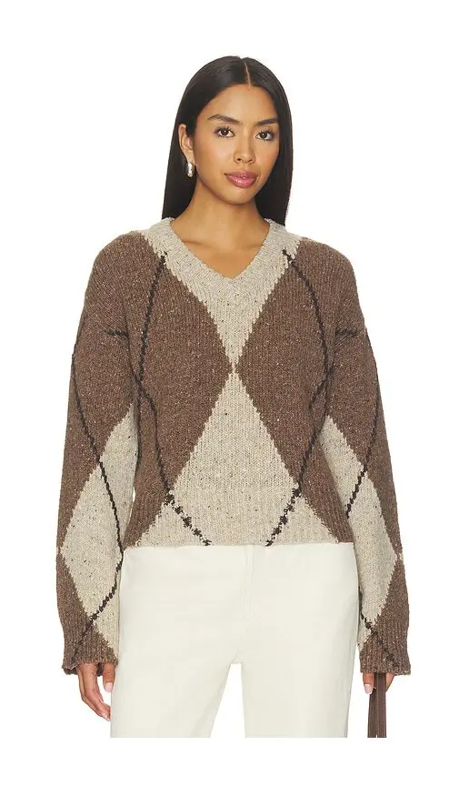 Altuzarra Argyle V-neck Sweater - Cocoa