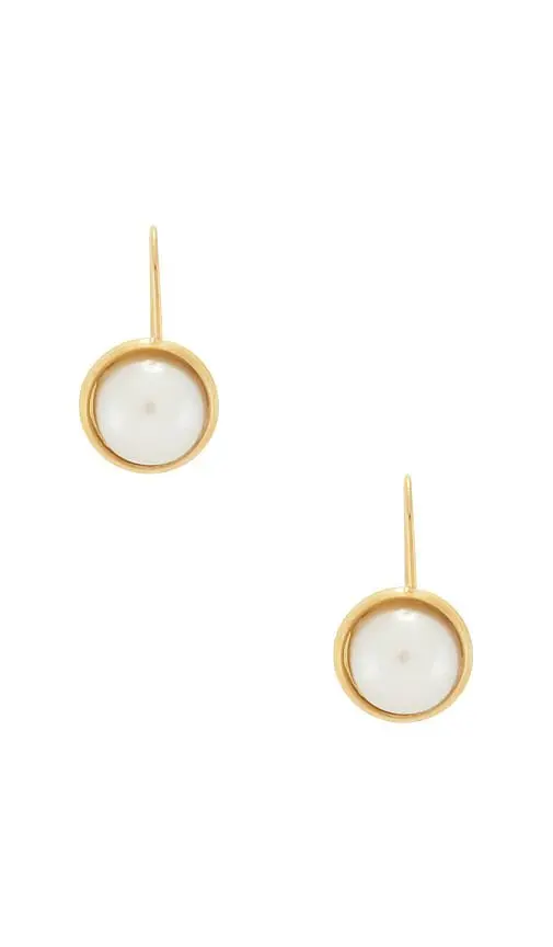 Shashi Bezel French Hook In Ivory