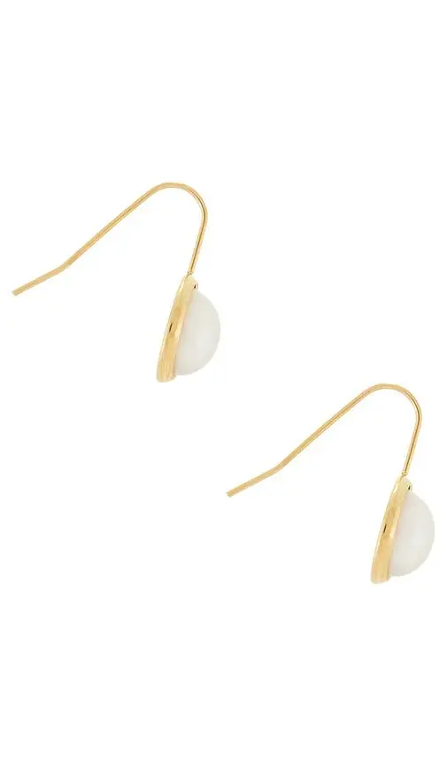 Shashi Bezel French Hook In Ivory