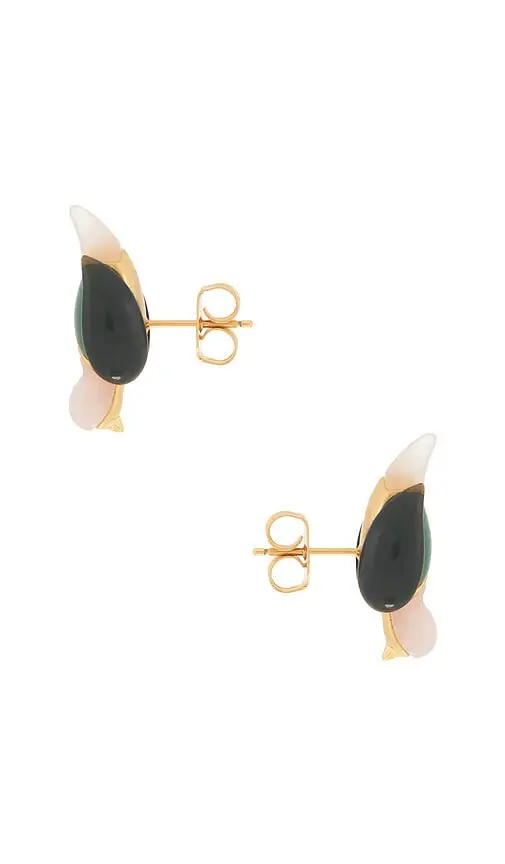 Zimmermann Plume Stud Earrings In Green