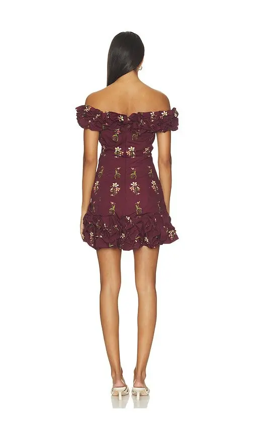 Agua Bendita Jardin Noche Dress In Multi