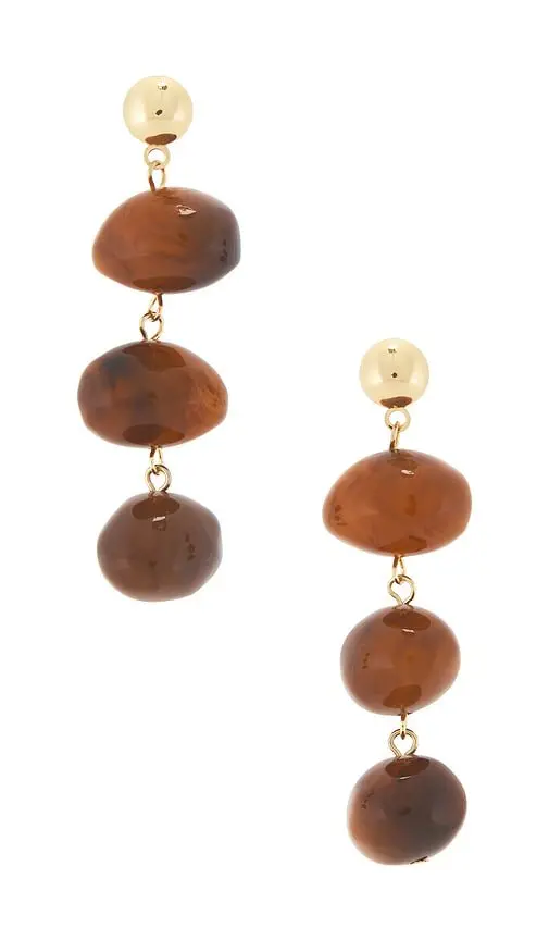 CASA CLARA Terra Mar Drop Earrings In Brown