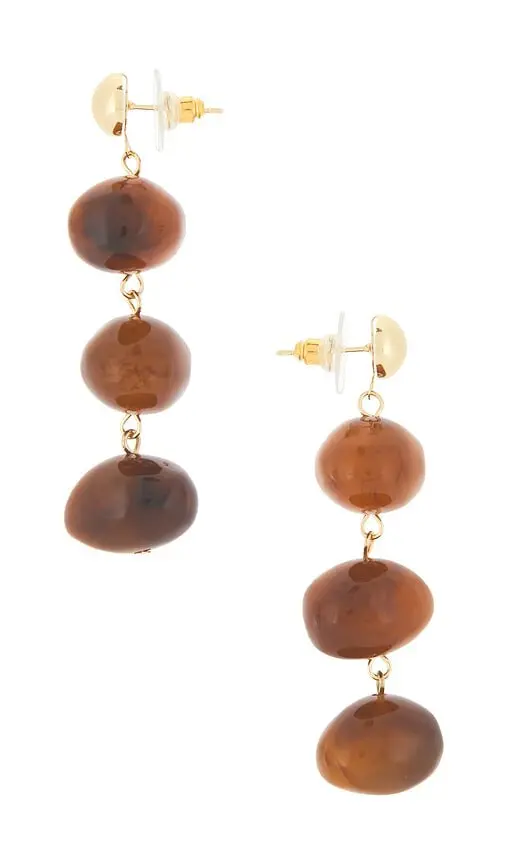 CASA CLARA Terra Mar Drop Earrings In Brown