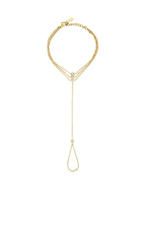 CASA CLARA Reese Hand Chain In Metallic