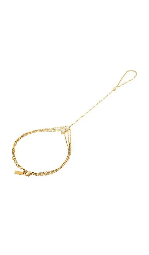 CASA CLARA Reese Hand Chain In Metallic