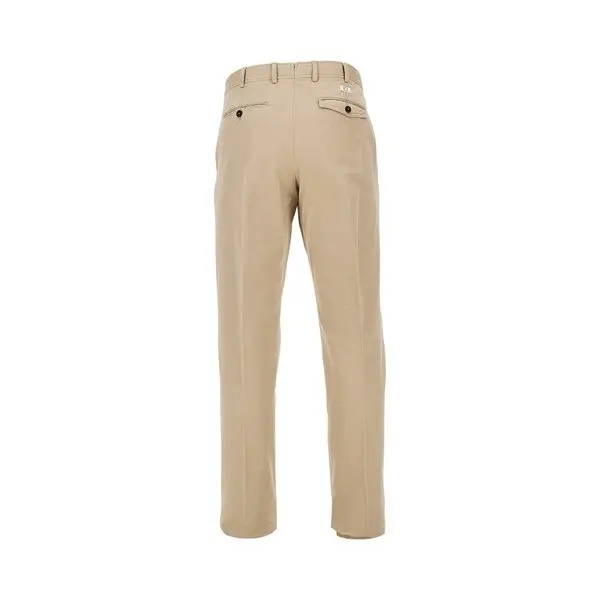 PT TORINO Gabardine Tapered Leg Trousers - Beige