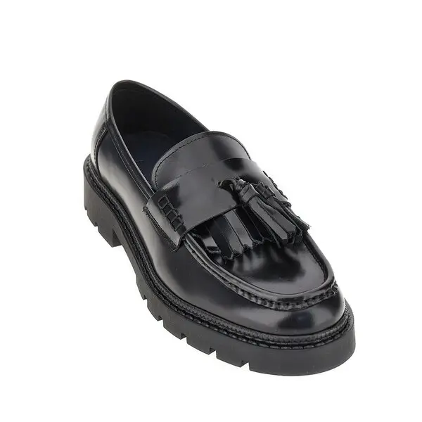 BIANCO Leather Loafers With Tassel Detail