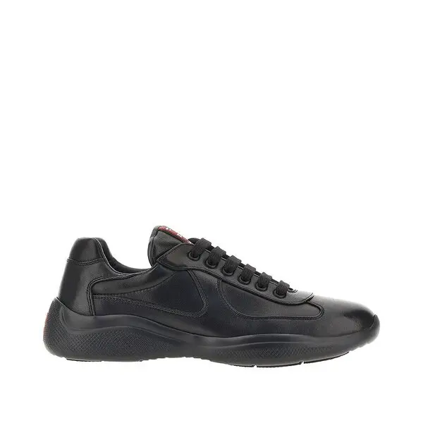 Prada Nappa Leather America's Cup Sneakers - Black