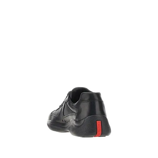 Prada Nappa Leather America's Cup Sneakers - Black