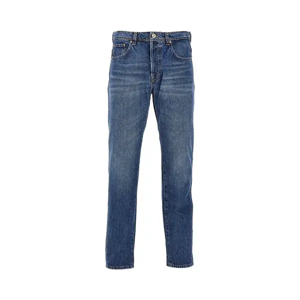 Incotex Cotton Denim Tapered Fit Jeans