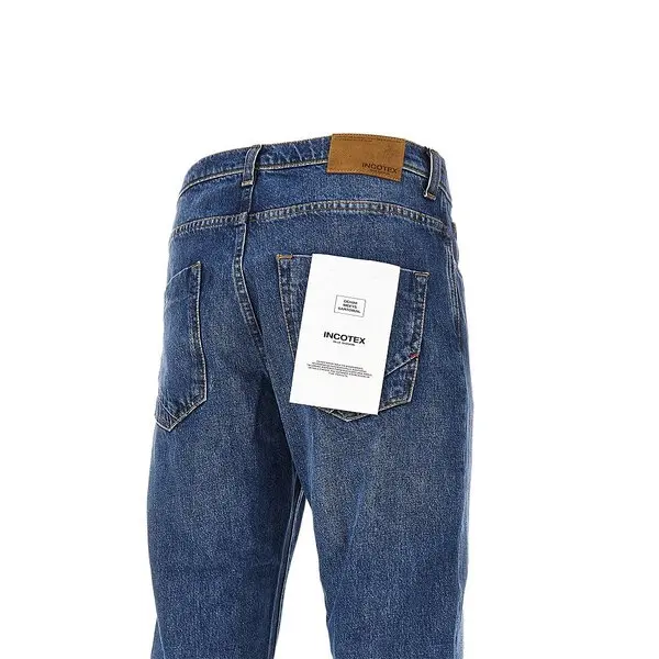 Incotex Cotton Denim Tapered Fit Jeans