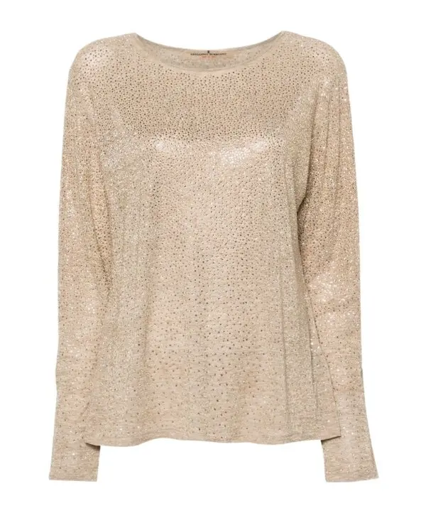 Ermanno Scervino Embellished Crewneck Long Sleeve T-shirt