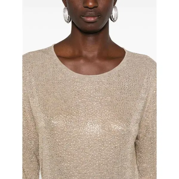 Ermanno Scervino Embellished Crewneck Long Sleeve T-shirt